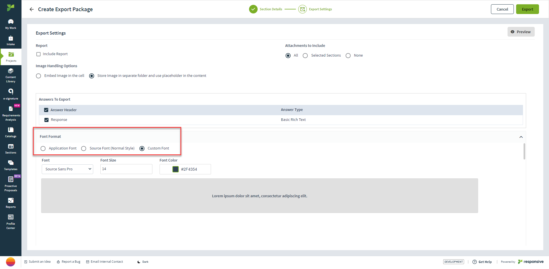 PROD-I-251 Bulk update formatting in project answers prior to export to ...