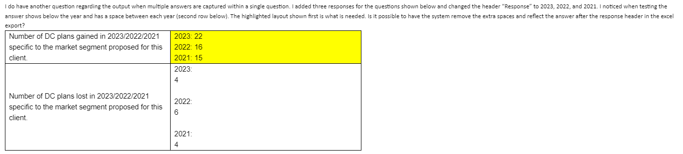 Update Excel export formatting - Responsive Community