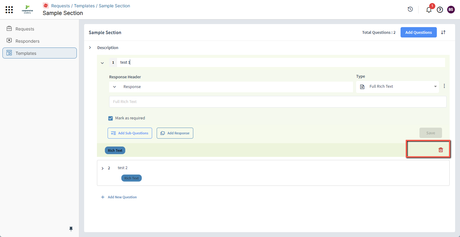 Template enhancement (Sub-sections and attachments) - Responsive Community