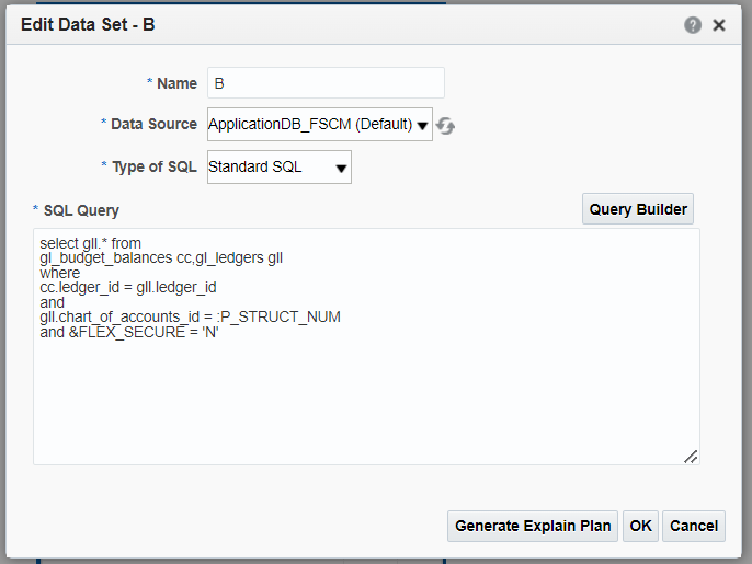How To Apply Gl Svs Rules In Custom Bip Report On Gl Budget Balances Table — Oracle Analytics