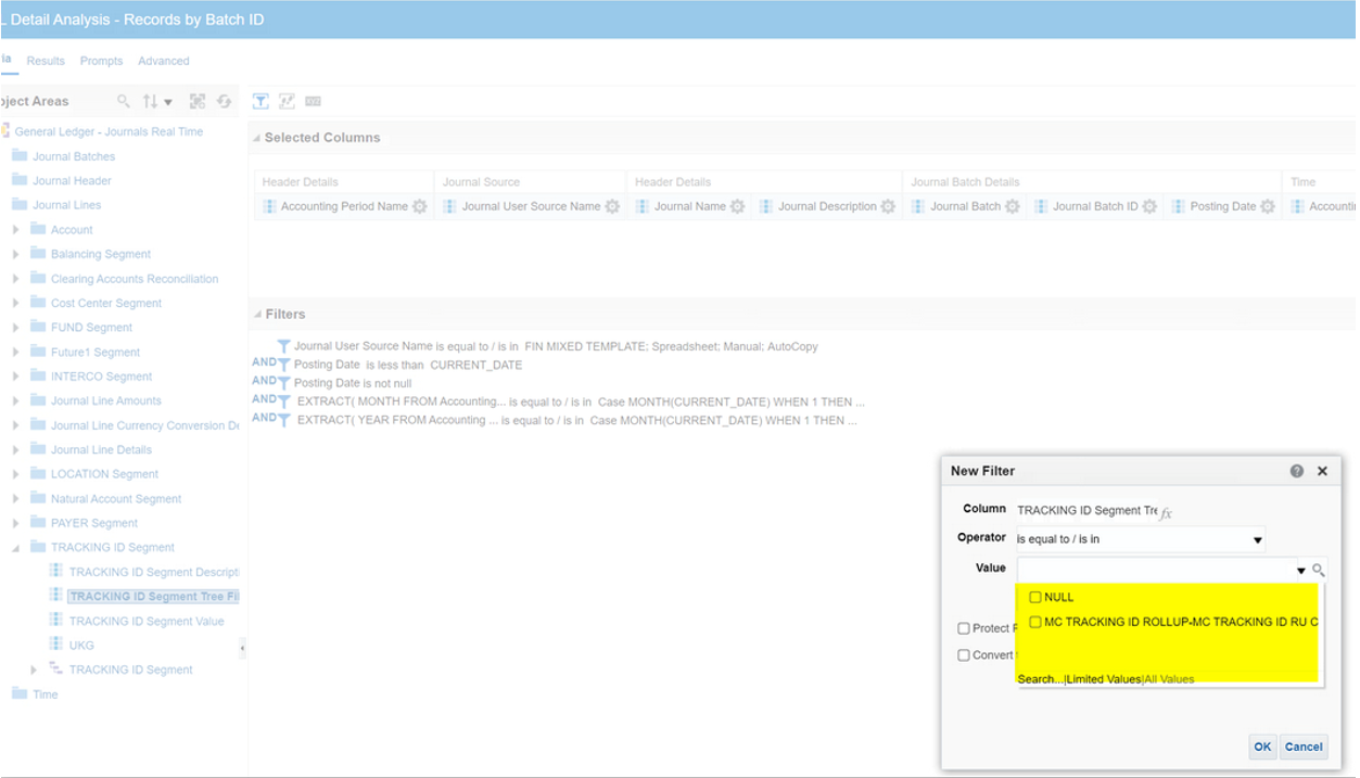 Inactive records in GL Account Hirearchy not filtering by status — Oracle