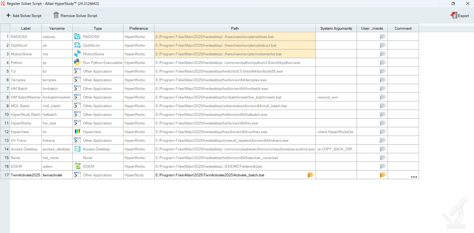 Register TwinActivate in Hyperstudy - Altair Community
