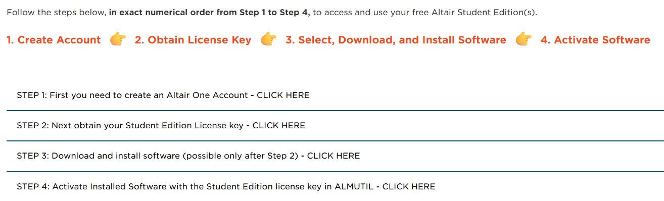 Student license key is not activated - Altair Community