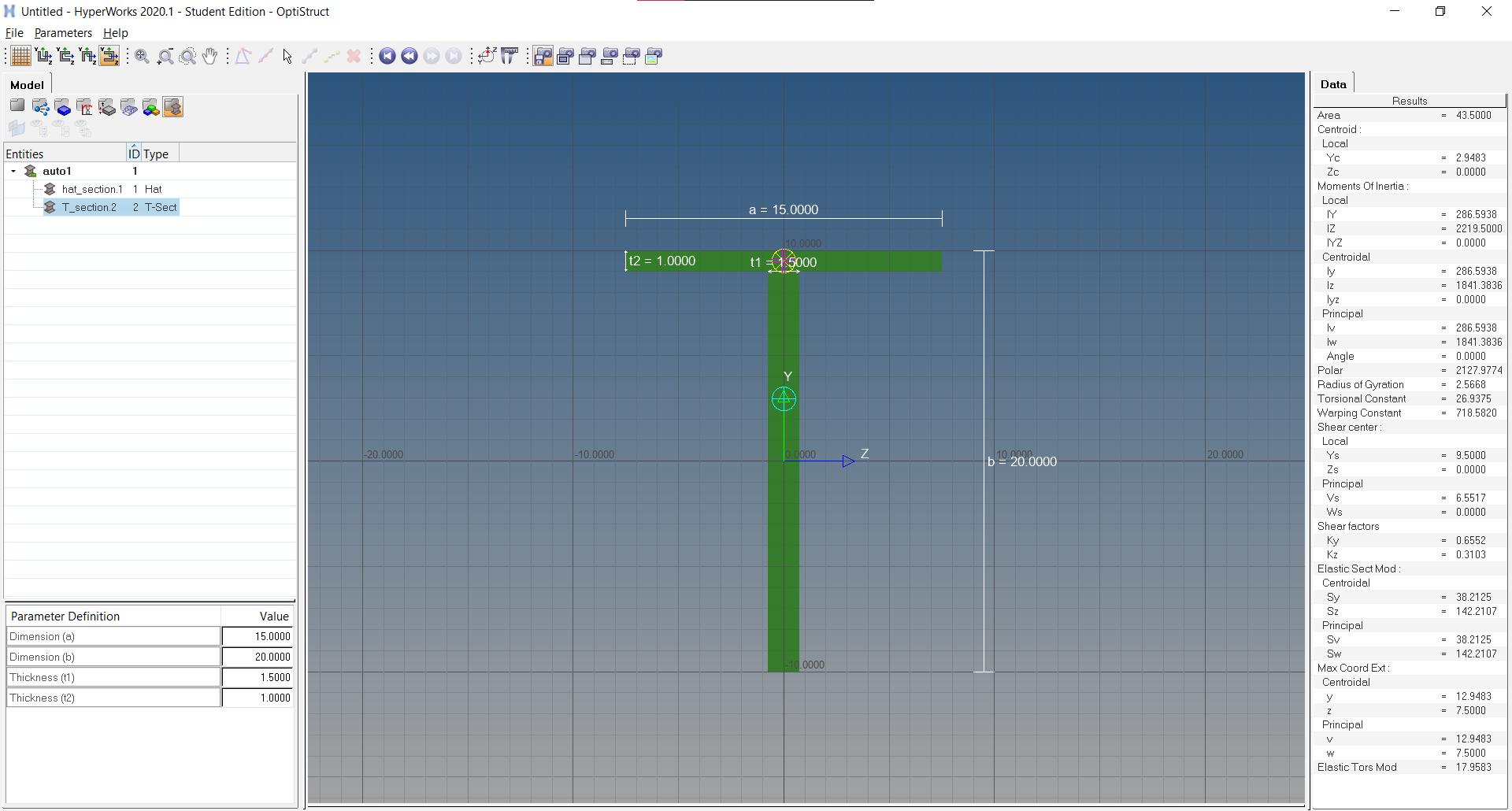 How to choose C,D,E,F points for unsymmetrical cross-sections like T,L ...