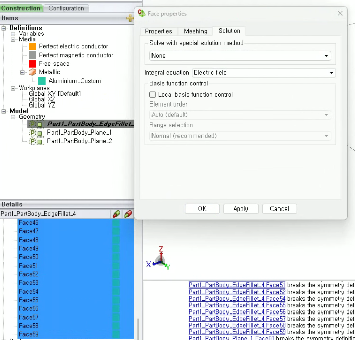 How to get RCS with PO solver and Aluminium material same time ...
