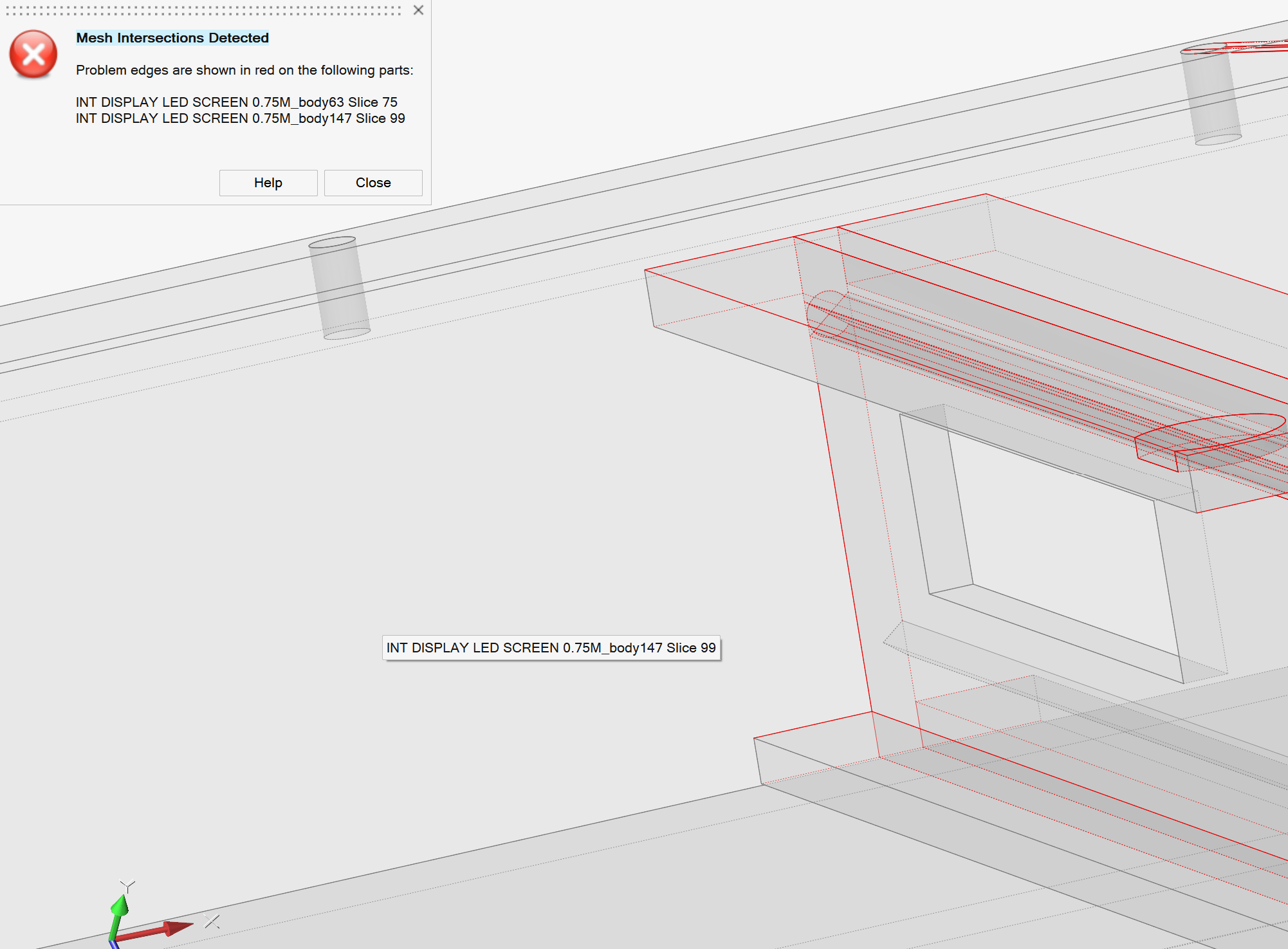 Mesh Intersection Detected Problem Edge - Altair Community