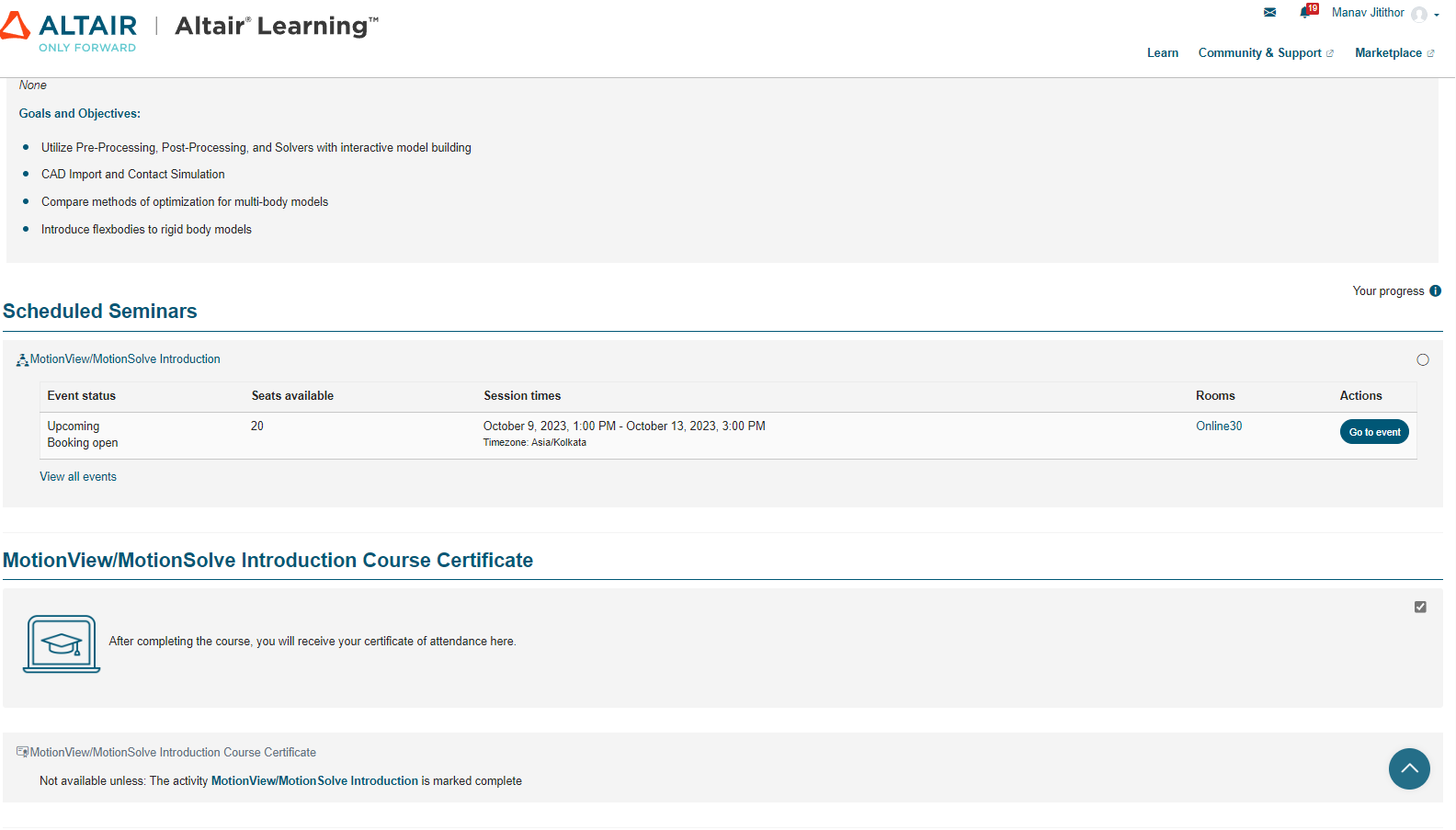 Request for Instructor Led Training Course Certificate Download ...