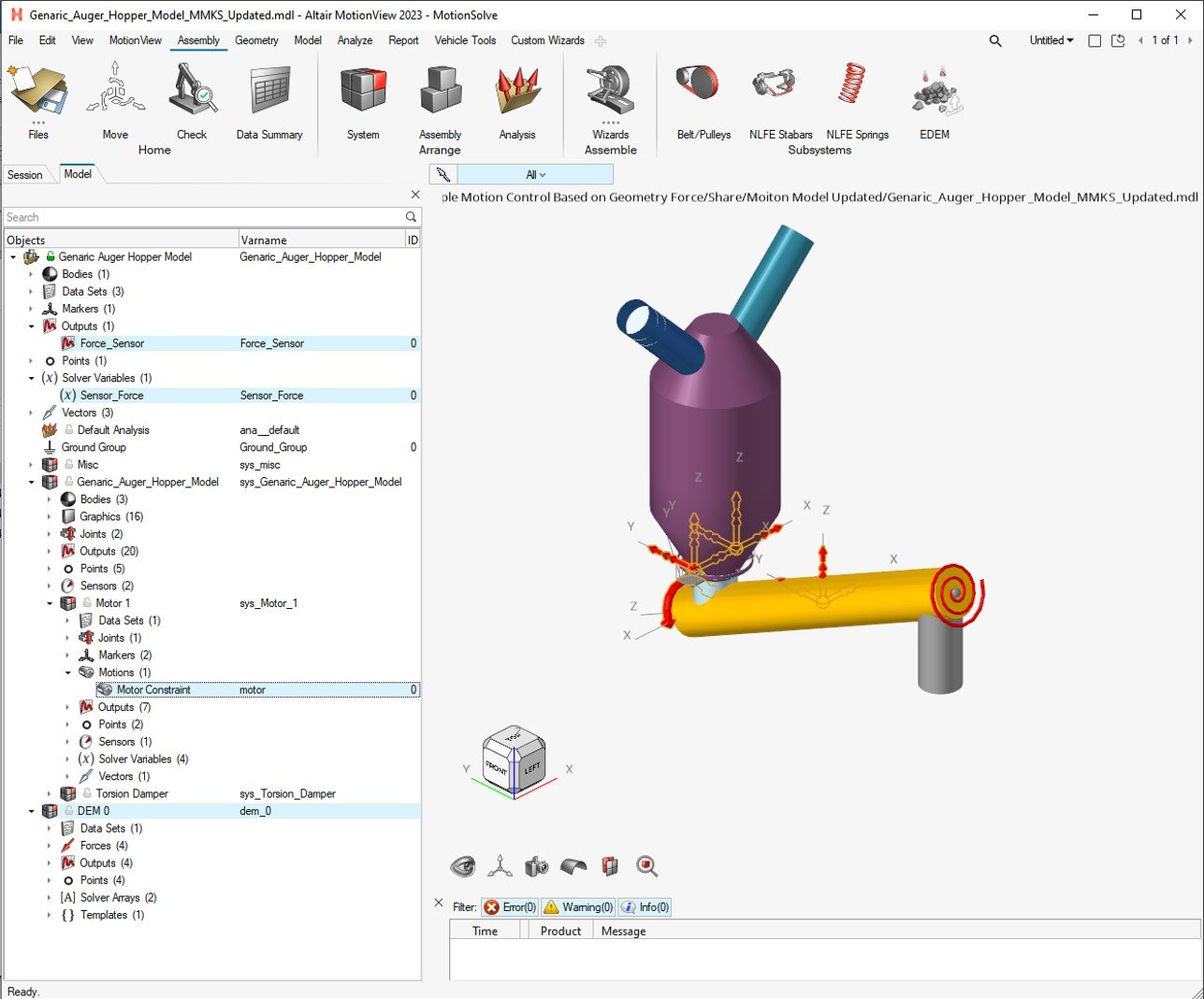Optimization of Bulk Handling Control System using Sensor Force ...