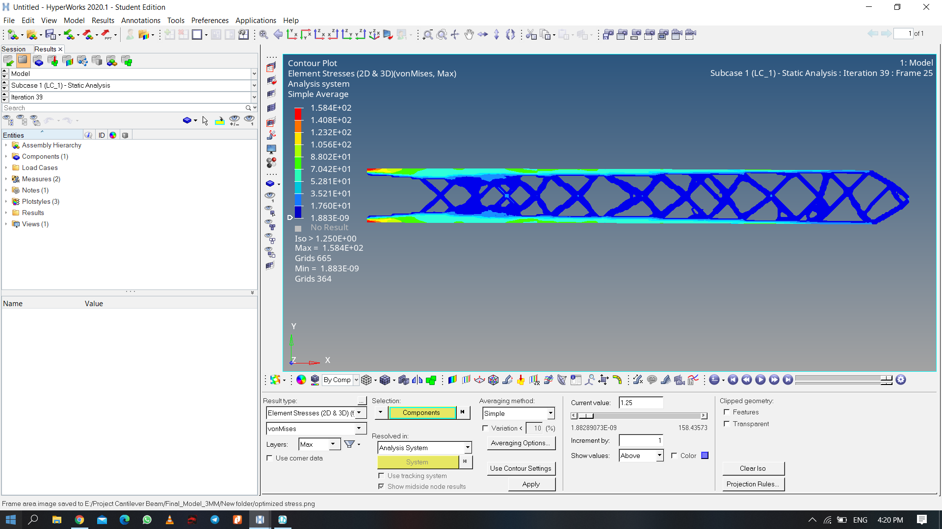 FEA analysis for the Optimized Design — Altair Community