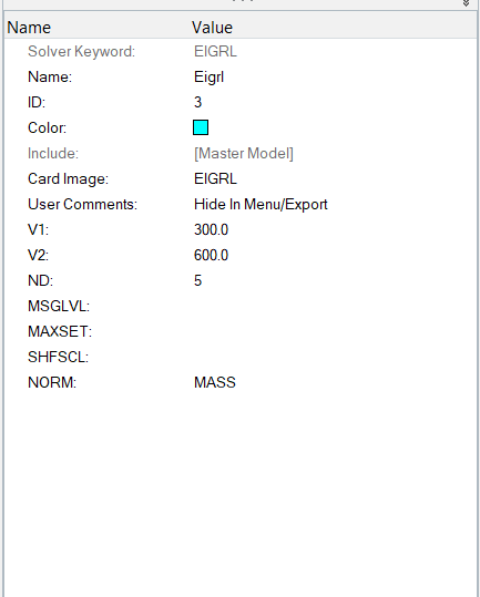 ERROR # 410 *** Specifying lower bound in EIGRL card may compromise ...