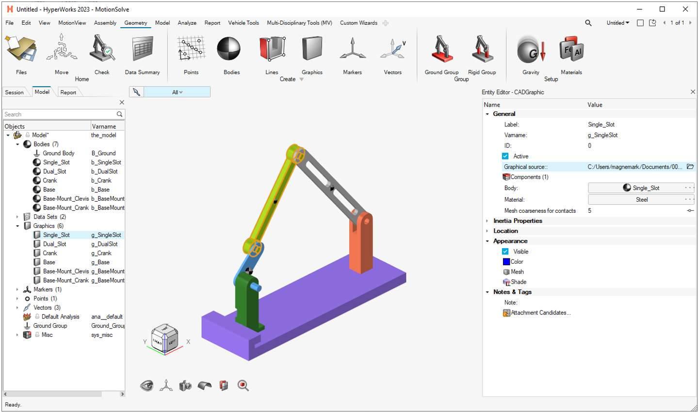 MotionView/MotionSolve 入門コース 基本的な剛体モデルの作成 — Altair Community