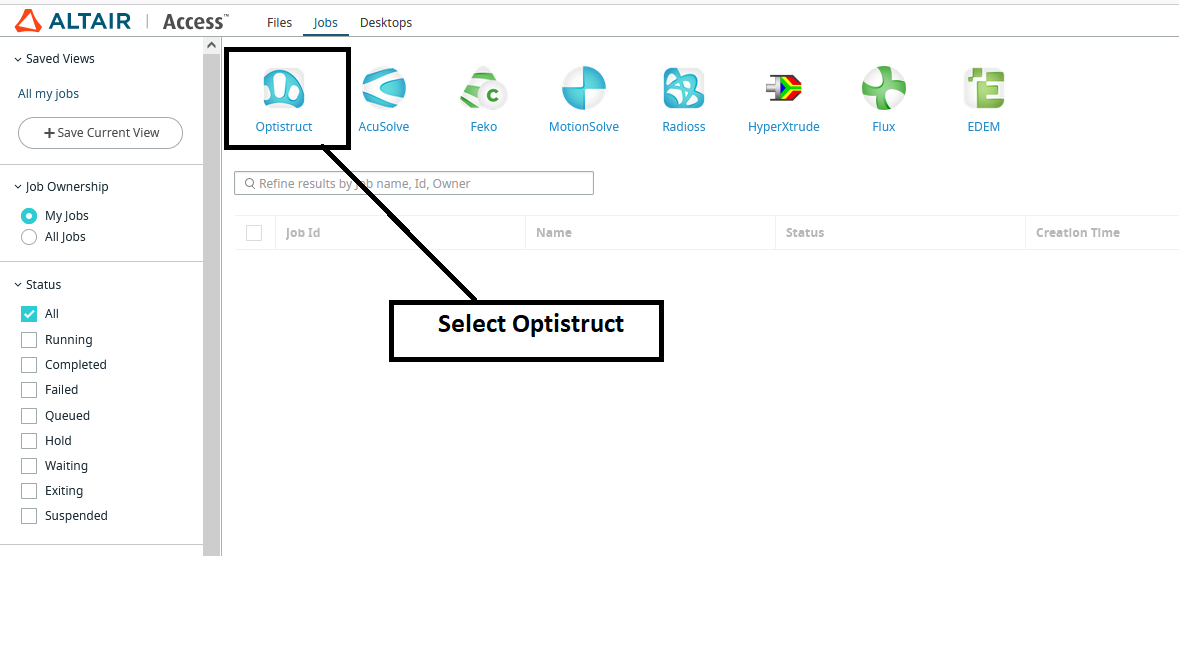 How to submit Optistruct job by using Standard Application Definition ...
