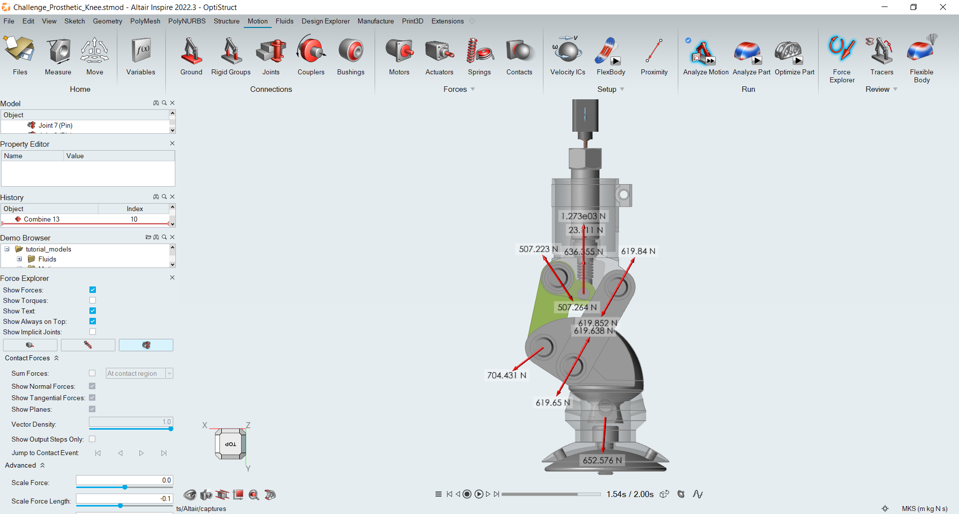 Altair Inspire® Challenge #5: Prosthetic Knee Motion Analysis — Altair ...