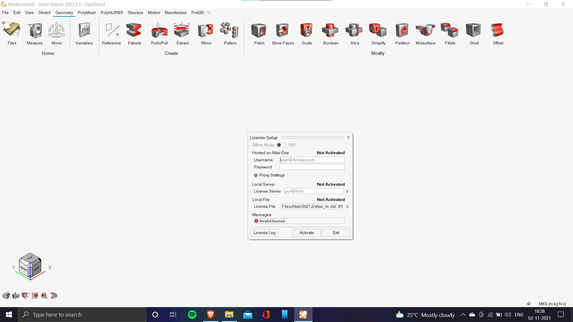 Hello, I have downloaded the Altair_lic.dat file, as well as set the ...