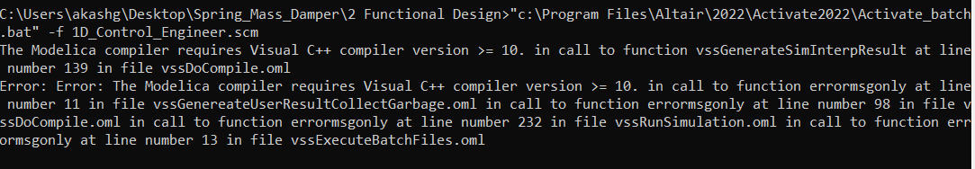 Batch Mode Execution Error — Altair Community