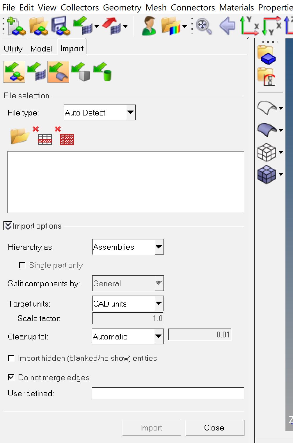 Importing geometry in hypermesh — Altair Community