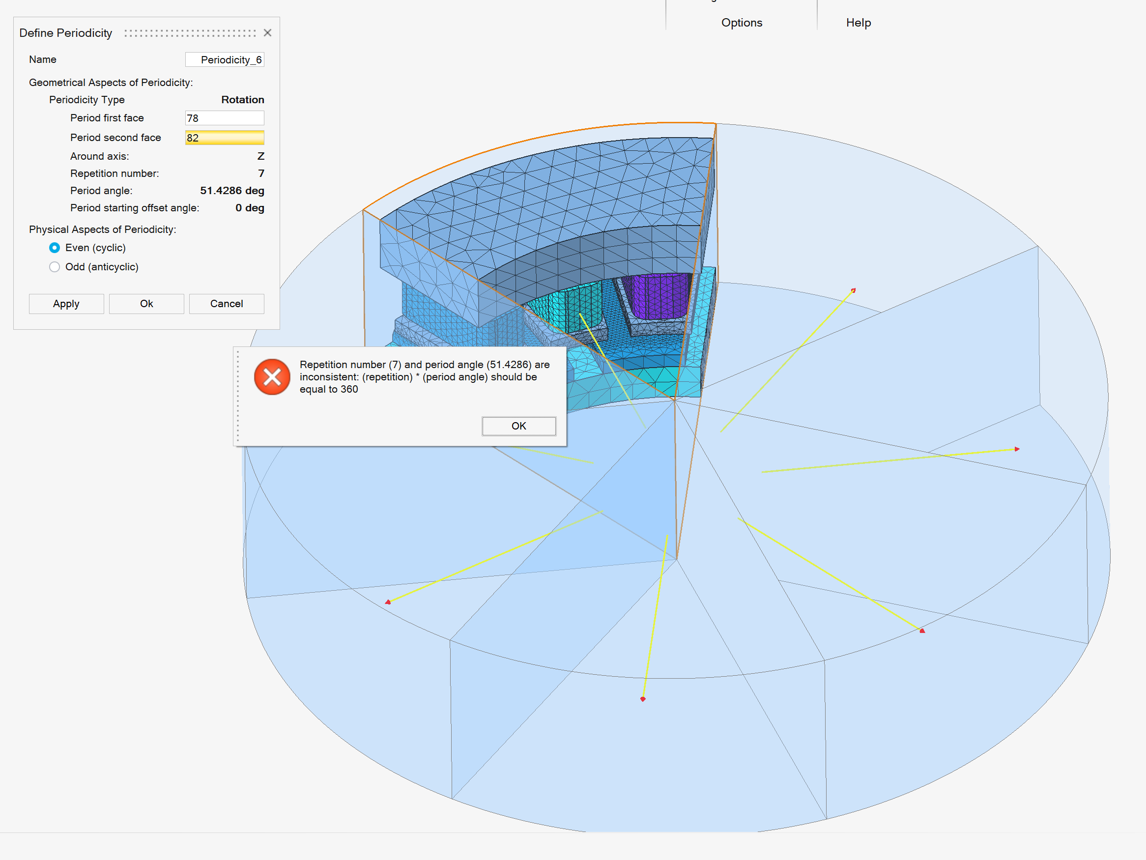 How to create Periodicity with AFM tool for 21 coils — Altair Community