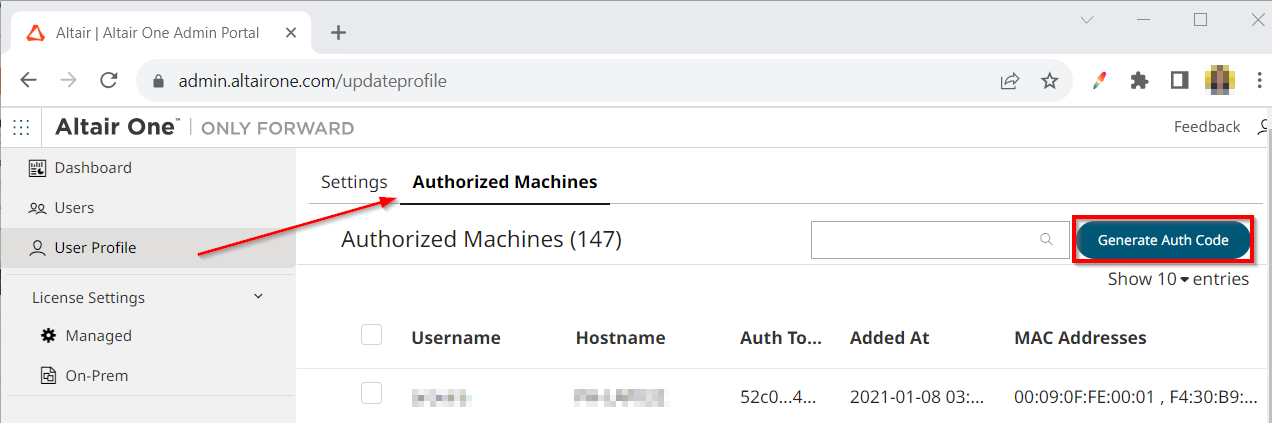 Activating Altair SLC with Managed Altair Units License (client/server ...