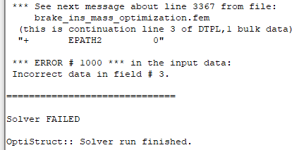 ERROR #1000 "+EPATH2 0" - Altair Community