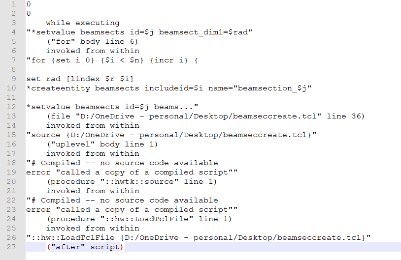 Script to get radii values in geometry and create beam sections based ...