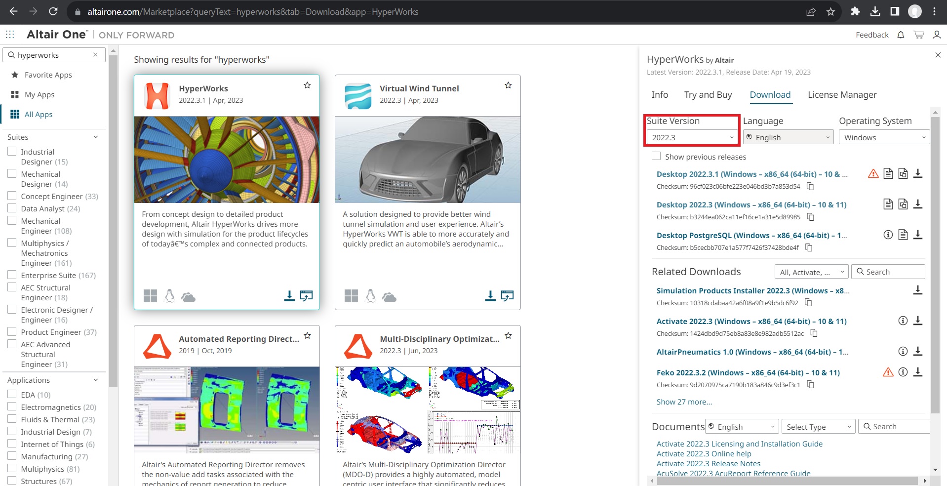 How to install latest hyperworks version 2023 — Altair Community