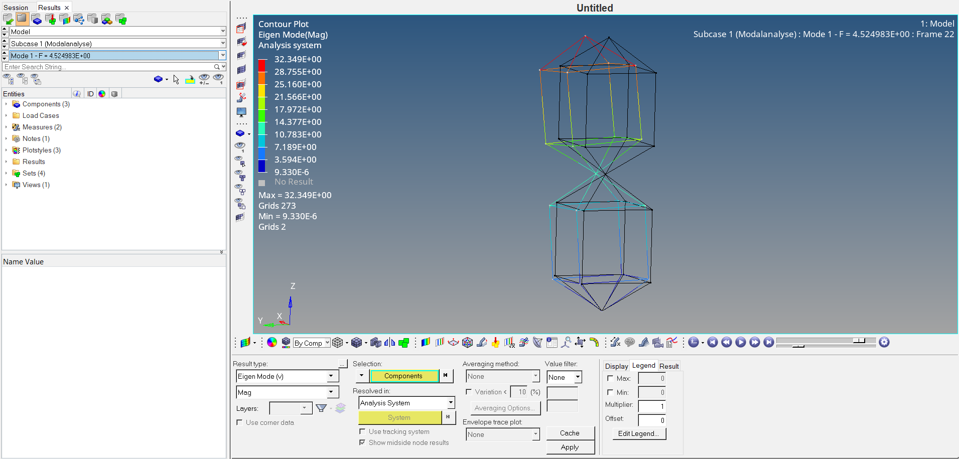 Contour Plot in a Modal Analysis (HyperView) — Altair Community