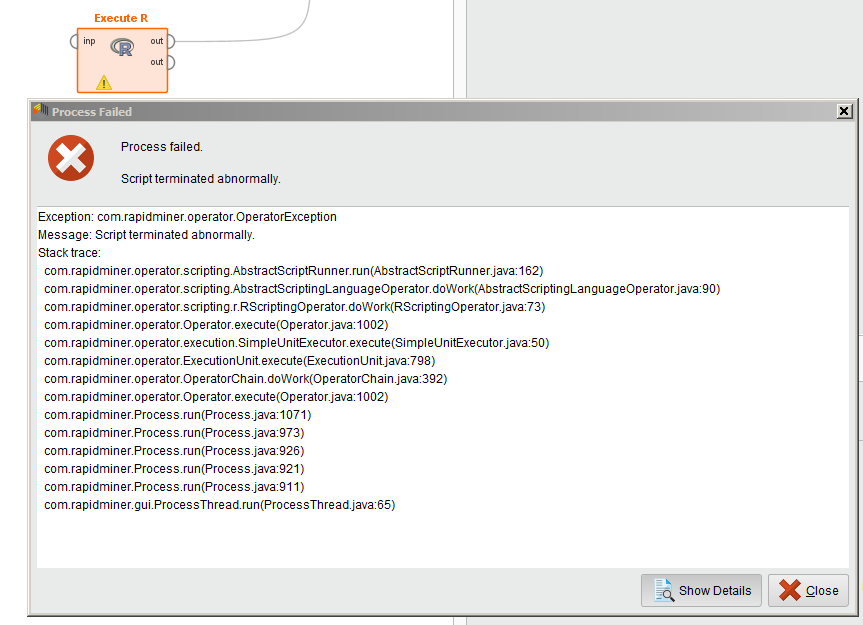 Rscript gives rise to Process Failed — Altair Community