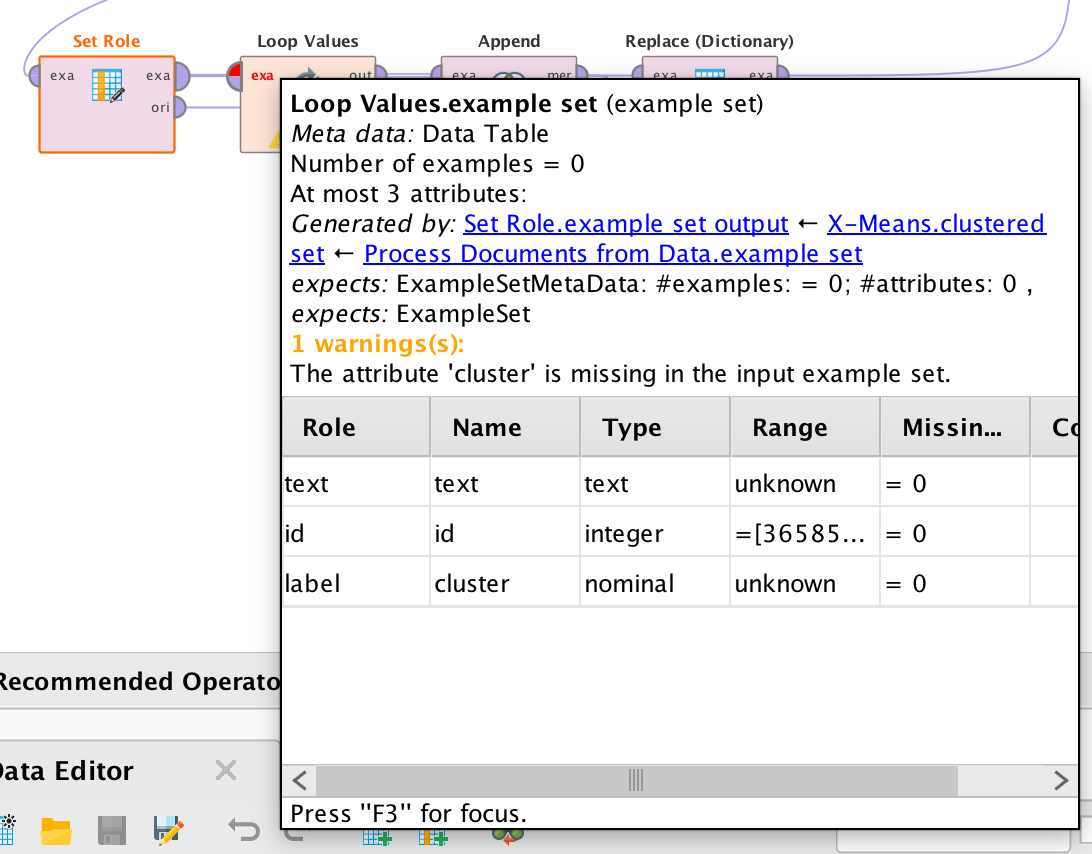 Text clustering in RapidMiner Studio — Altair Community