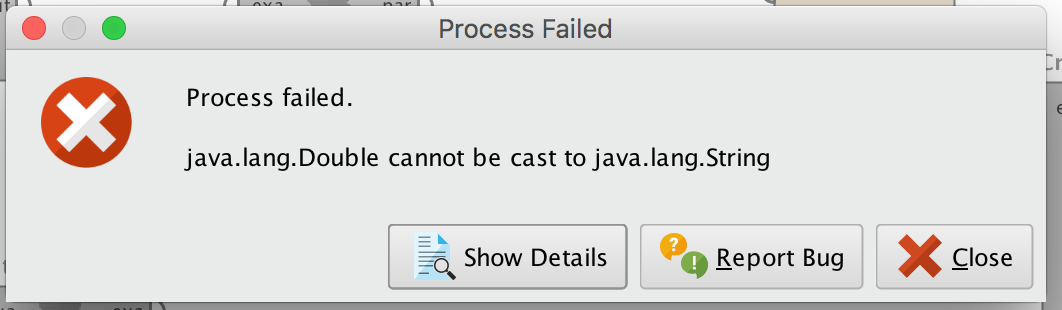 Bug java.lang.Double cannot be cast to java.lang.String — Altair Community