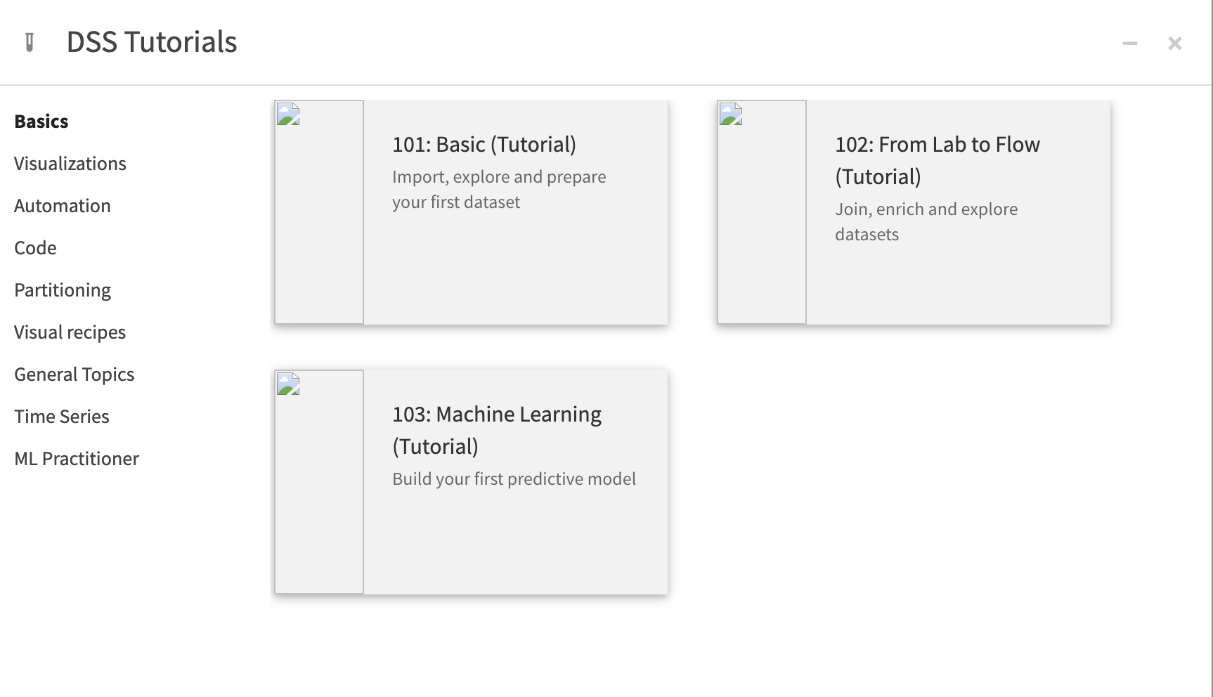 DSS Tutorial Basics - failed to create tutorial — Dataiku Community