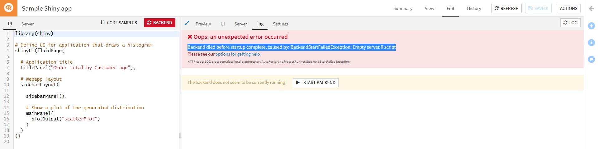 issue while creating webApp — Dataiku Community