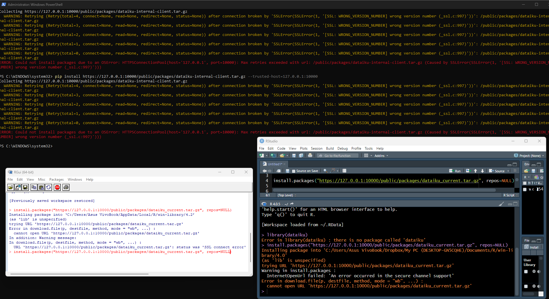 Use the R API Outside Dataiku DSS — Dataiku Community