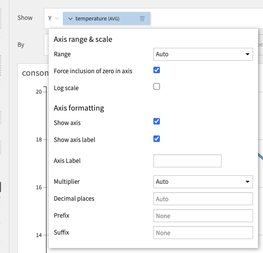 Bug? Axis labels and prefixes not working in line/bar chart — Dataiku ...