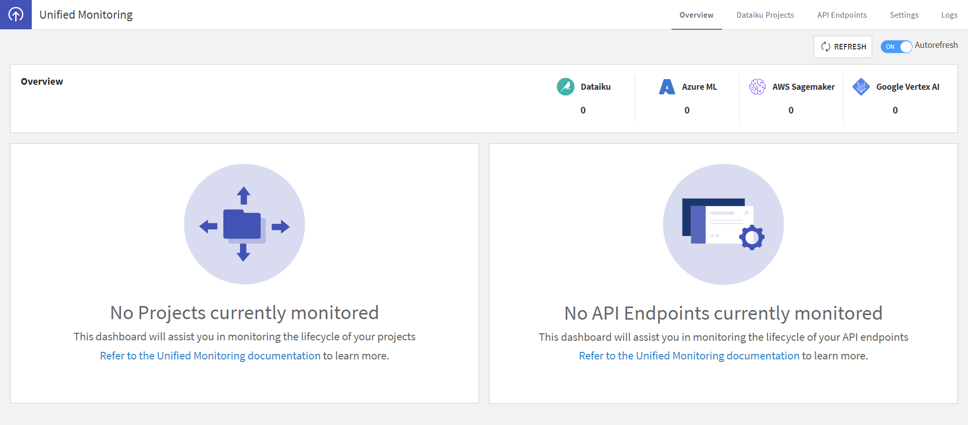 Why are projects and API endpoints not showing up in the Unified ...