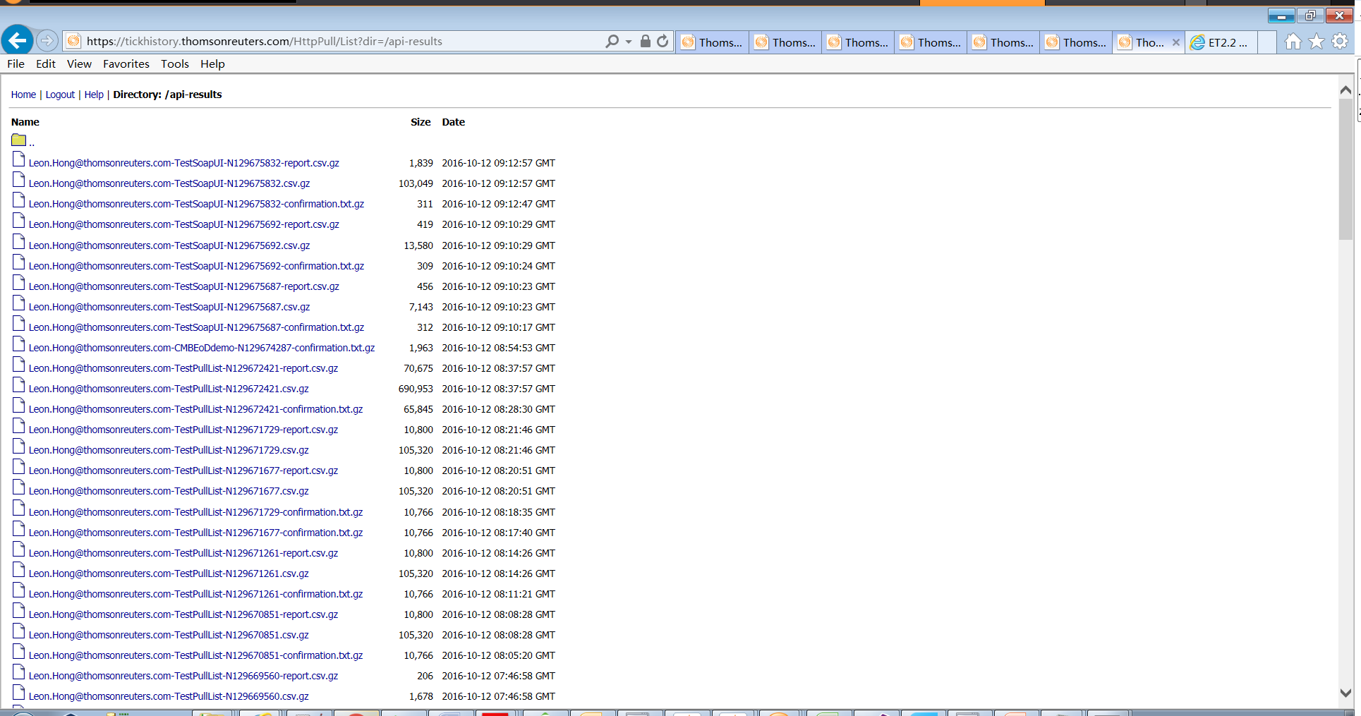 Is there anyway to fetch the names of all complete files via Https ...