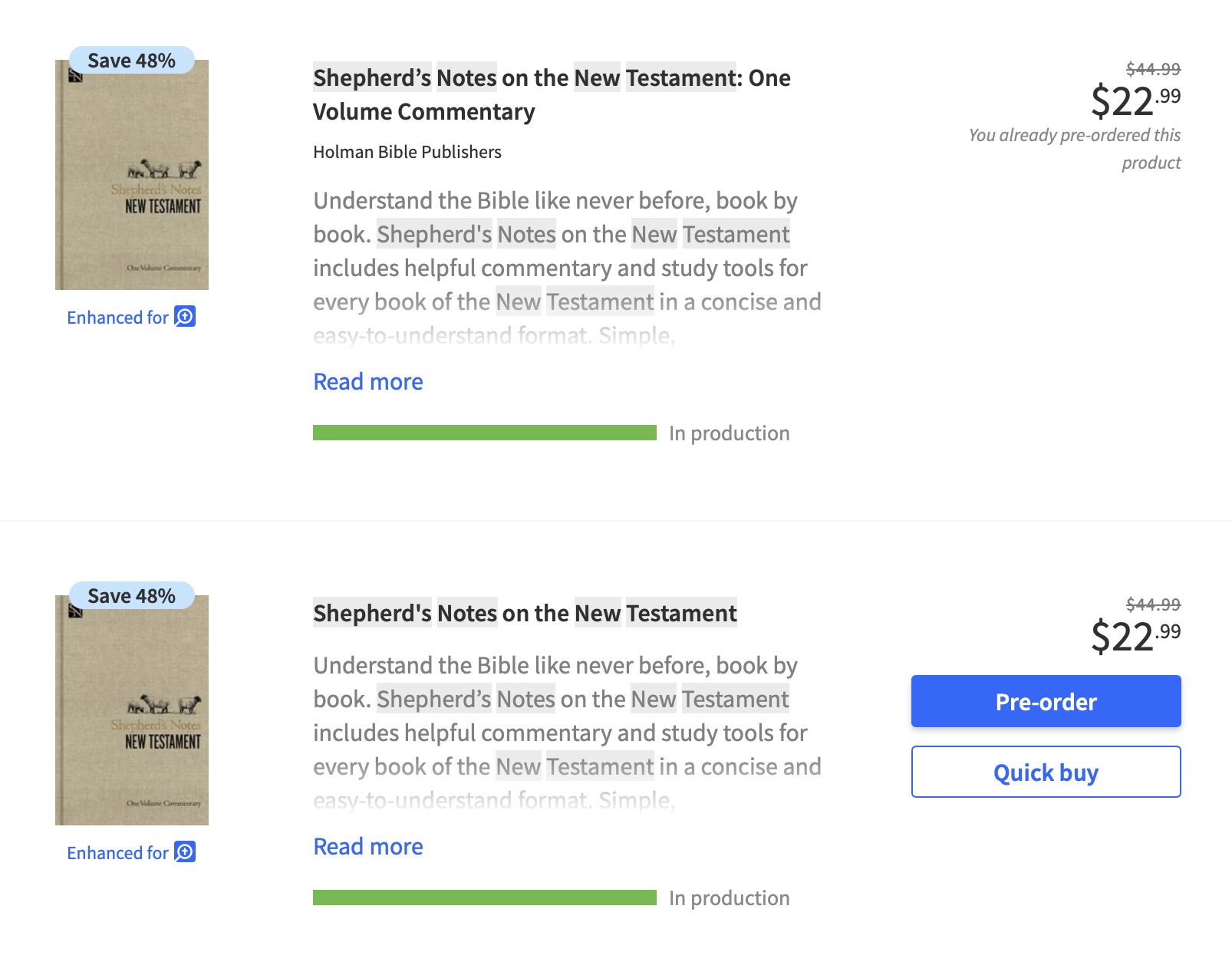 Duplicate books on prepub? - Logos Community