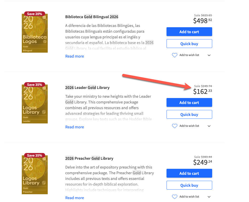 Bug- Different Prices for Same Products - Logos Community