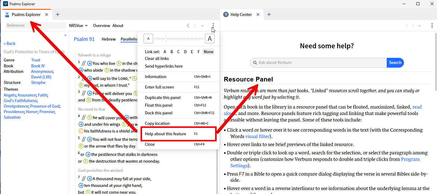 Help about this feature has a poorly chosen link - Logos Community