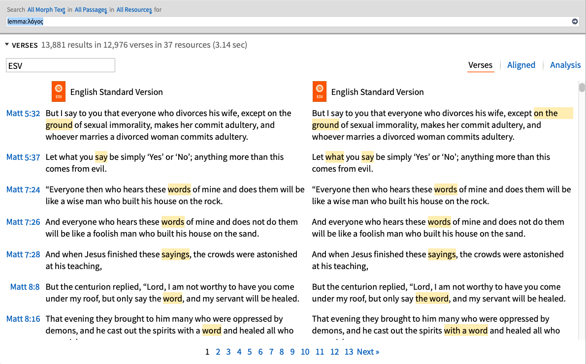 How to Remove Duplicate Search Column — Logos Community