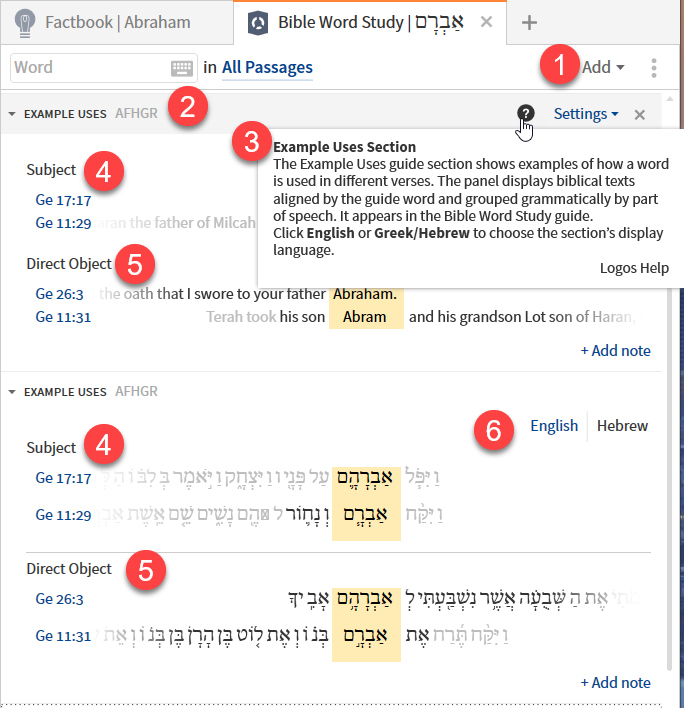 BUG: Documentation of Guide section Example Uses - Logos Community