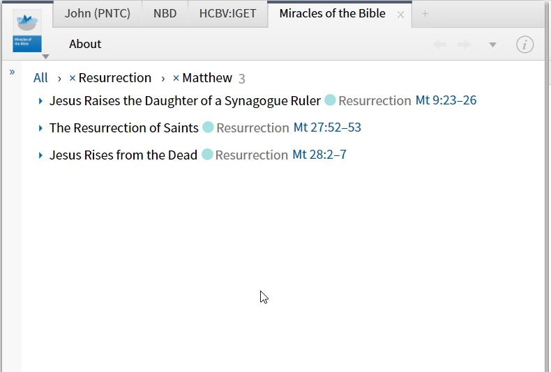 Miracles of the Bible Interactive filter panel obscures text - Logos ...