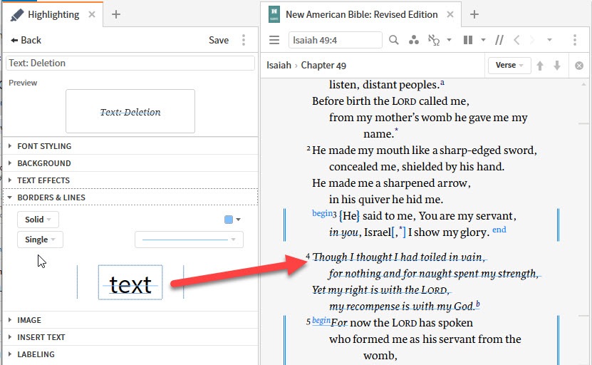 BUG: Cross-through becomes underline - Logos Community
