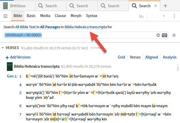 RESOLVED BUG: Option missing in Morph search - Logos Community