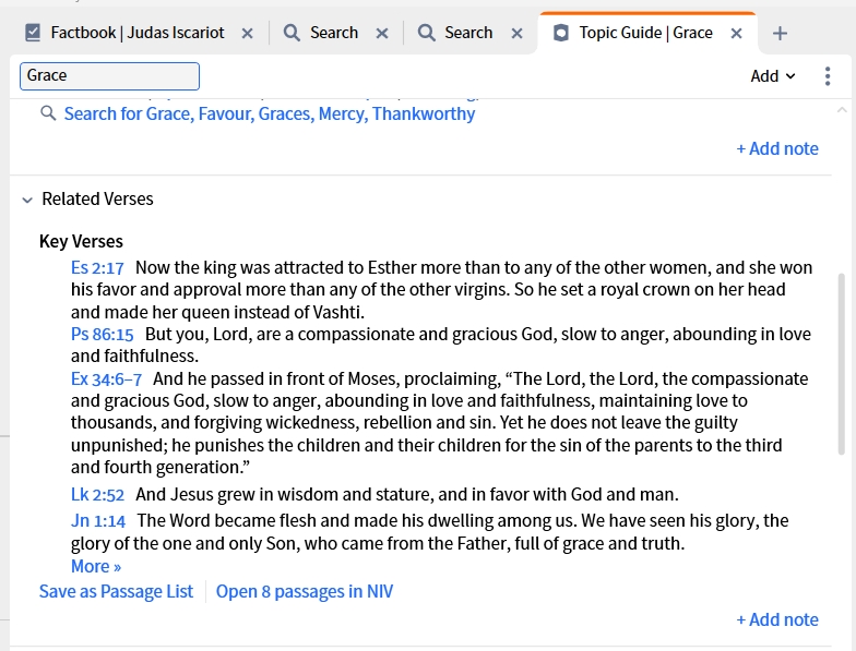 Issue when filtering a Bible using Key Verses in a Topic Guide - Logos ...