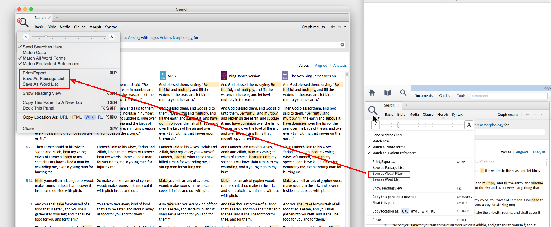 BUG: Save as Visual Filter in Search panel - Logos Community