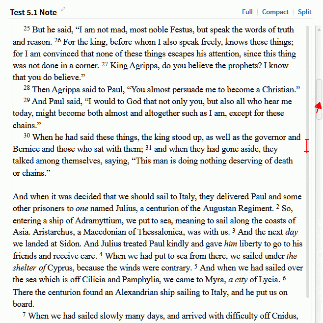Bug: Mouse pointer and Notes scroll bar - Logos Community