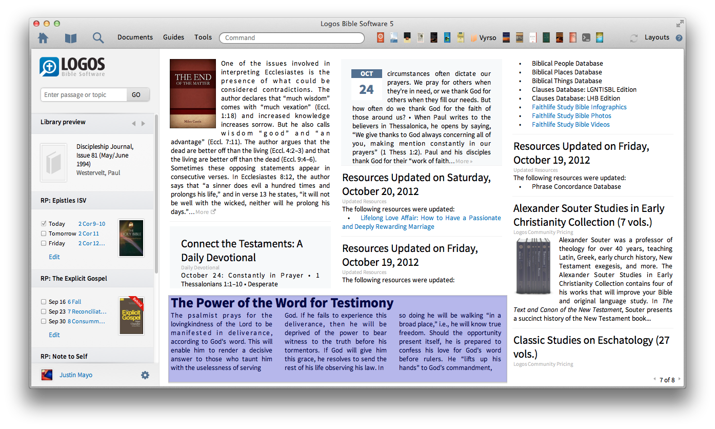 Bug or Feature? Article side scrolling homepage (MAC) - Logos Community