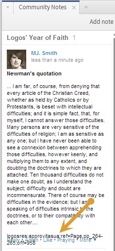 Community note with text overlap - Logos Community