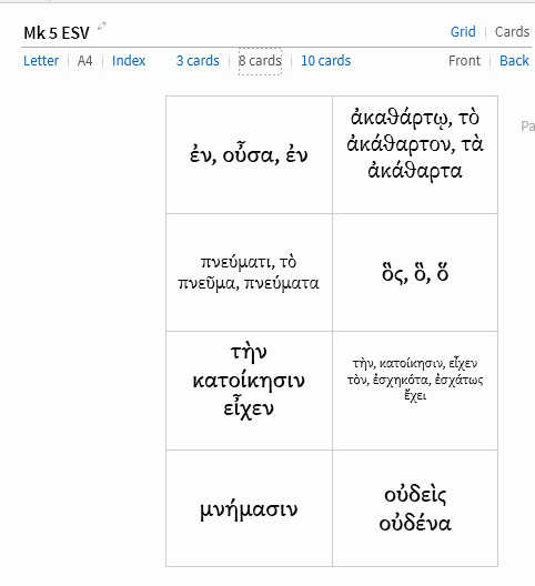 Bug?: Fonts in Cards view — Logos Community
