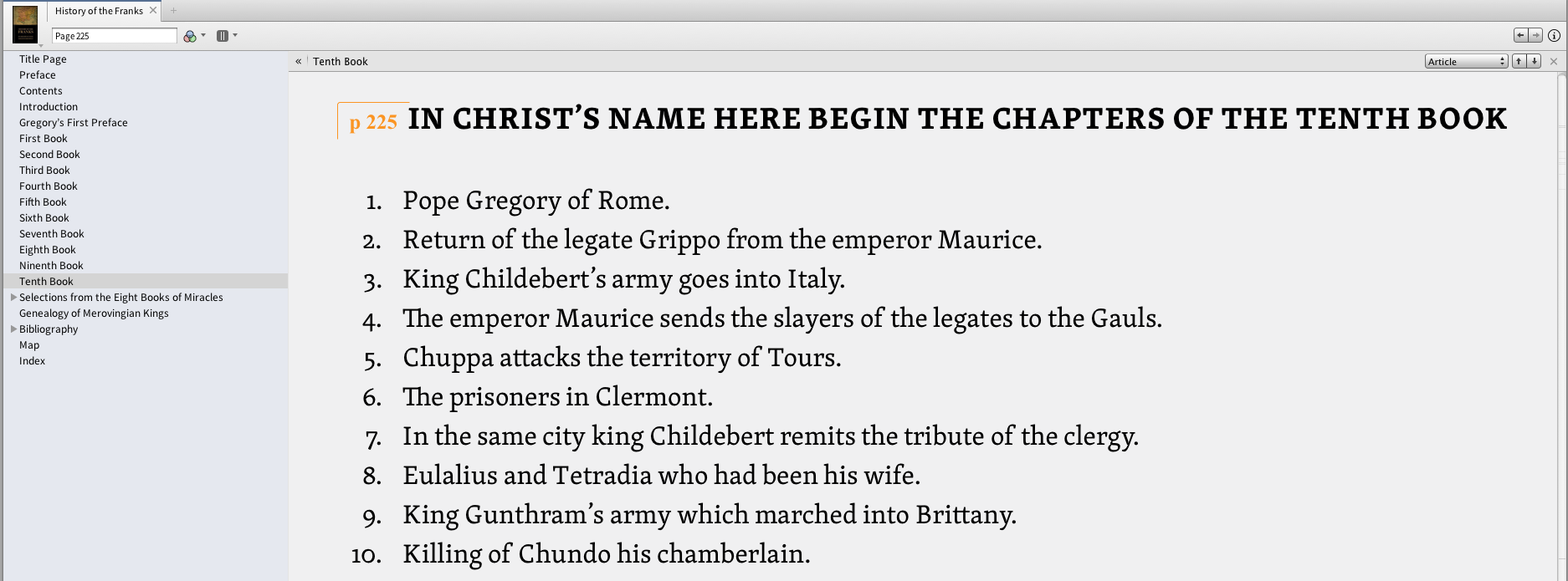 History of the Franks needs better TOC and linking - Logos and Verbum ...